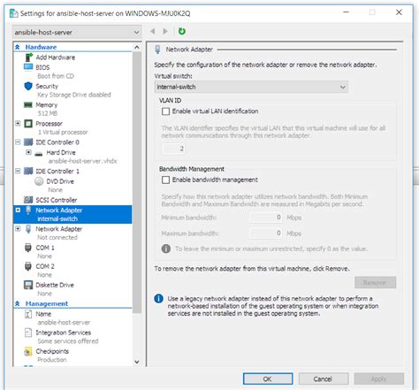 Virtual Machines Hyper V External Switch And Windows Shares Server Fault