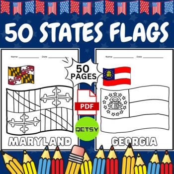 Coloring Pages Us State Flags
