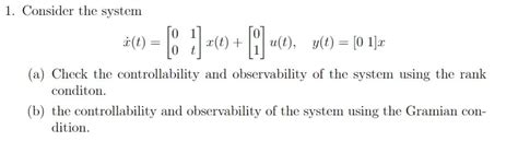 Solved 1 Consider The System