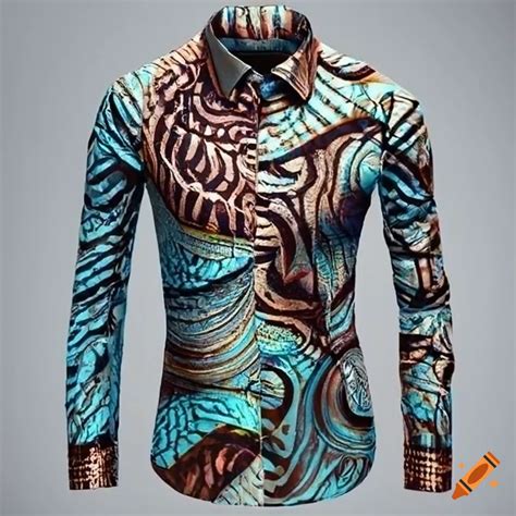 Stylish Men S Shirt With Insect Patterns On Craiyon