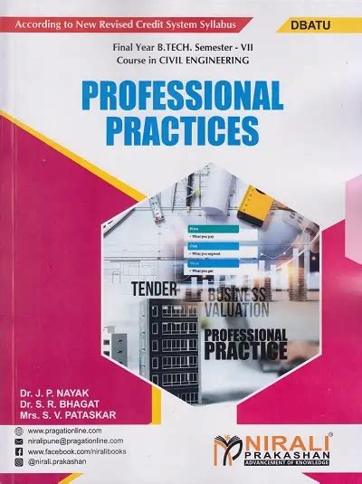Nirali Prakashan Professional Practices Final Year B Tech Course In