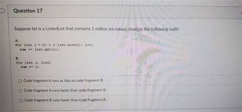 Solved Suppose List Is A Linkedlist That Contains 1 Million