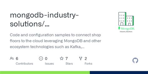 github mongodb industry solutions industrialconnectivity code and