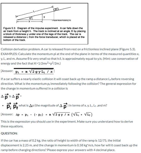 Solved Collision Derivation Problem A Car Is Released From Chegg