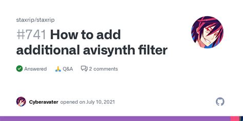 How To Add Additional Avisynth Filter · Staxrip Staxrip · Discussion