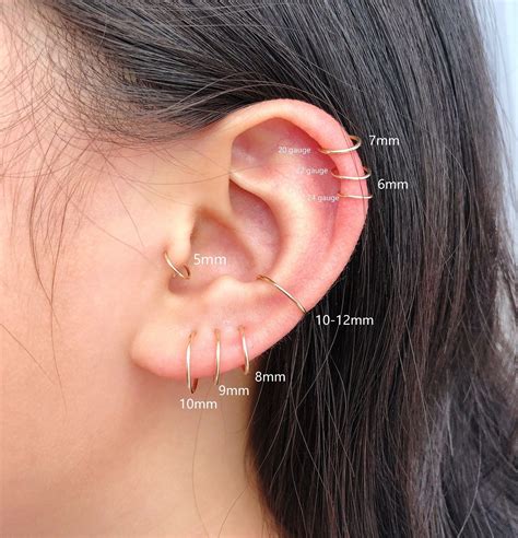 Cartilage Hoop Nose Hoop Tragus Hoop Helix Hoop Conch Hoop Piercing Hoop Ring Tiny Huggie