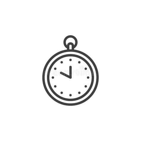Timer Line Vector Icons And Signs Stopwatch Chronometer Countdown