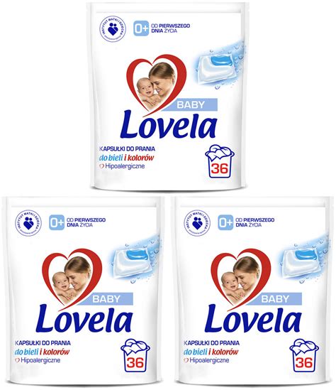 Lovela Baby Zestaw Hipoalergiczne Kapsułki do Prania dla Dzieci 3 x 36