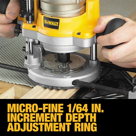Dewalt 1 4 In And 1 2 In 2 25 Hp Variable Speed Combo Fixed Plunge