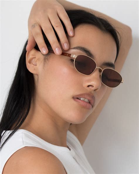 Lu Goldie — Lara Sunglasses In Chestnut