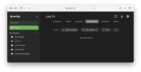 Live Tv Not Showing Any Recordings Remby