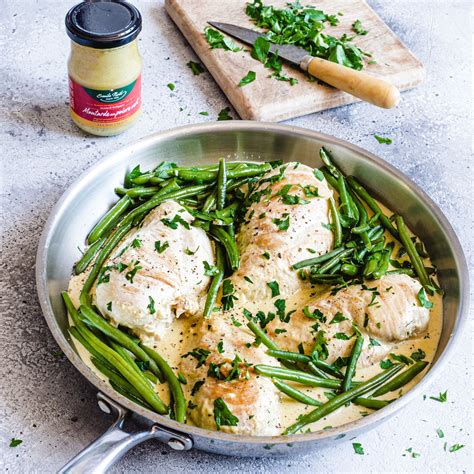Filets De Poulet Haricots Verts Et Sauce Crémeuse Emile Noël