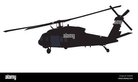 Helicopter Vector Silhouette Stock Vector Image And Art Alamy