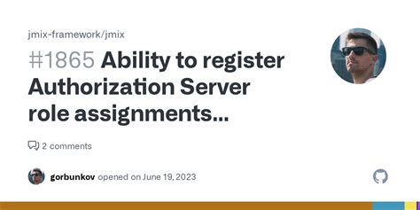 Ability To Register Authorization Server Role Assignments Programmatically · Issue 1865 · Jmix