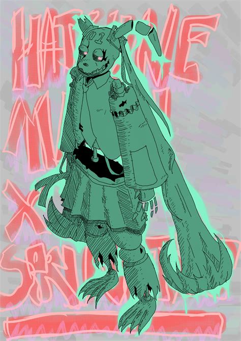 Bored At 4am So Drew Hatsune Miku Springtrap Here You Go R Fivenightsatfreddys