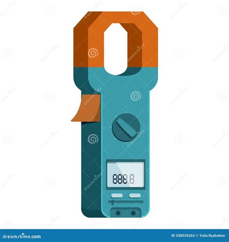 Digital Clamp Meter Measuring Electrical Current Stock Vector
