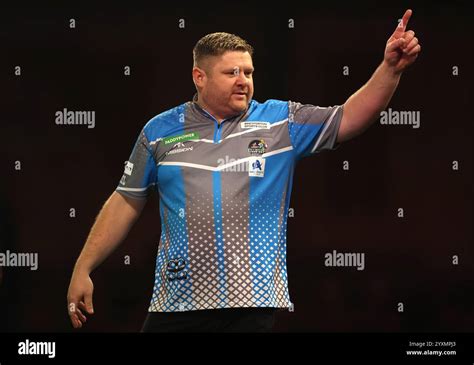 James Hurrell Celebrates Winning The First Round Match Against Jim Long