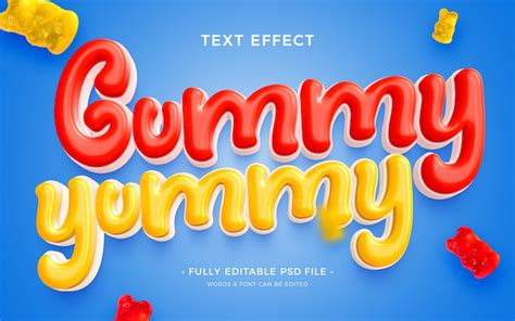 Premium Psd Gummy Text Effect