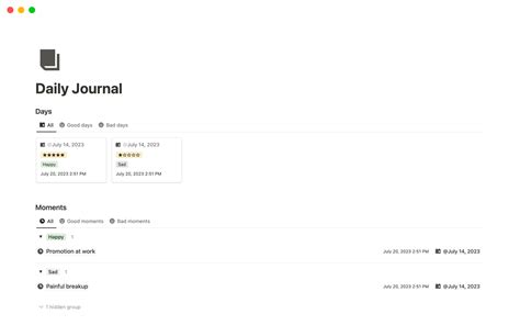 Daily Journal Template Notion Marketplace