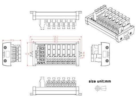 Dc Power Fuse Distribution Strip Module 6 Position Screw Mount Ebay