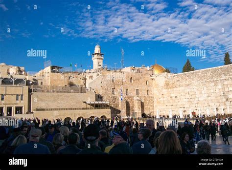 Clouds Over Temple Mount In Jerusalem S Old City With The Western Wall