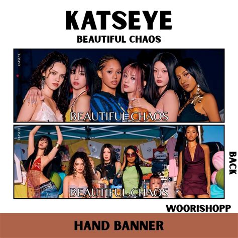 Hand Banner Katseye Chaotic 2 Sides Kpop Unofficial Lara Manon Megan