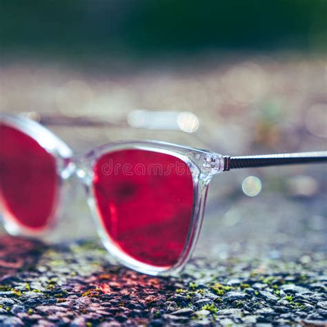 Glasses With Red Lenses Stock Image Image Of Coloured 308952357
