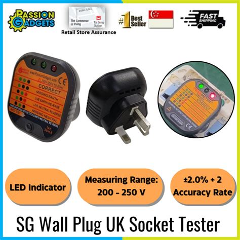 PG Electric Socket Tester Wire Testing Voltage Test Detector Wall SG UK Wall Plug Professional