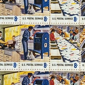 Sheet Of 50 Postage Stamps 8 Cent Stamps 1972 U S Postal Service Etsy