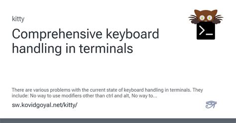 Comprehensive Keyboard Handling In Terminals Kitty