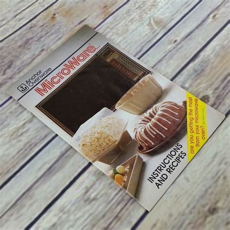 Vintage Cookbook Anchor Ovenware Microware Recipes And Instructions