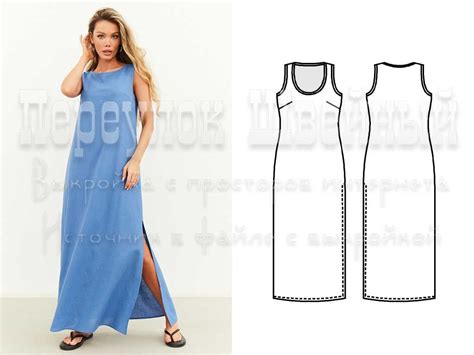 Выкройка платья майка для полных рус 50 66 выкройки ПереулокШвейный Sewlane ЖенскиеВыкройки