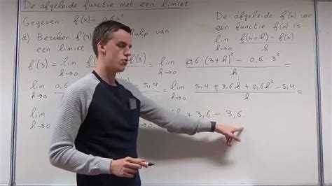 De Afgeleide Functie Met Een Limiet VWO Wiskunde B YouTube