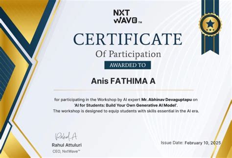 Anis Fathima On Linkedin Artificialintelligence Aiworkshop
