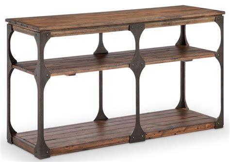 Magnussen Home® Montgomery Bourbon Sofa Table With Aged Iron Frame