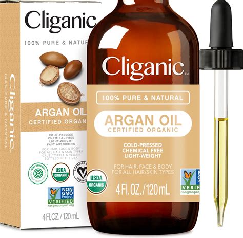 Cliganic Usda Organic Argan Oil 100 Pure For Hair Face