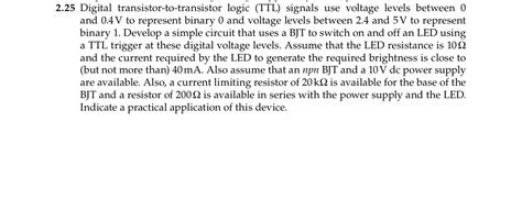 Solved Digital Transistor To Transistor Logic TTL Chegg