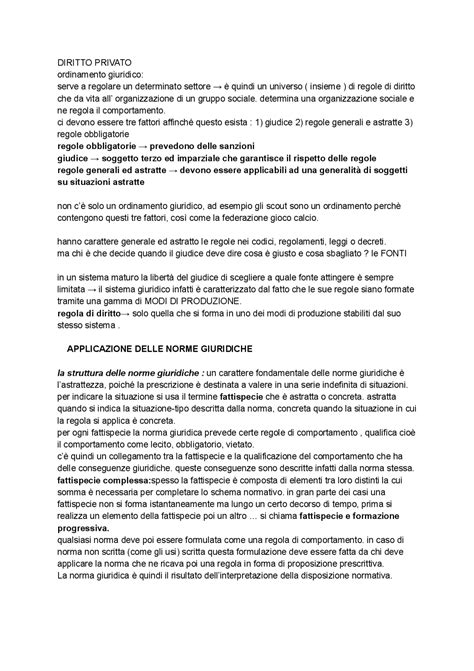 Riassunto Di Diritto Privato G Iudica P Zatti Linguaggio E Regole