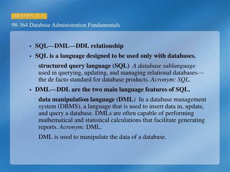 Ppt Understand Data Manipulation Language Dml Powerpoint