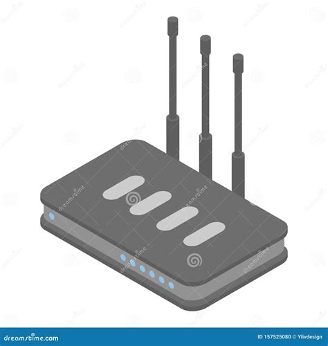 Firewall Router Icon Isometric Style Stock Vector Illustration Of