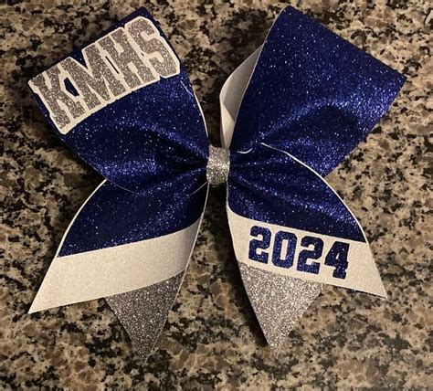 Custom Cheer Bow With Name Full Glitter Cheer Bow Custom Competition