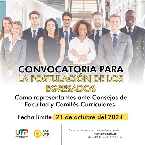 Convocatoria Para Representantes De Egresados En Consejos Y Comités De