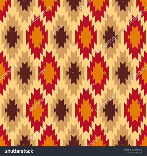 Seamless Ikat Print Pattern Design Stock Vector Royalty Free
