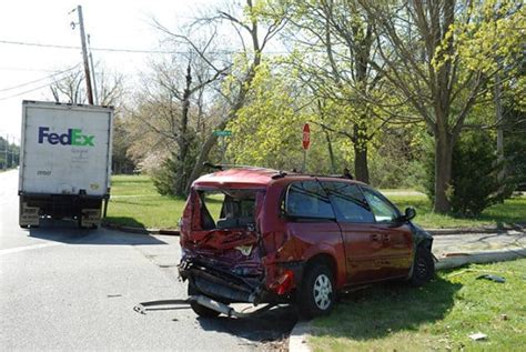 Minivan Rear Ended By Box Truck Collides With Utility Pole Jersey
