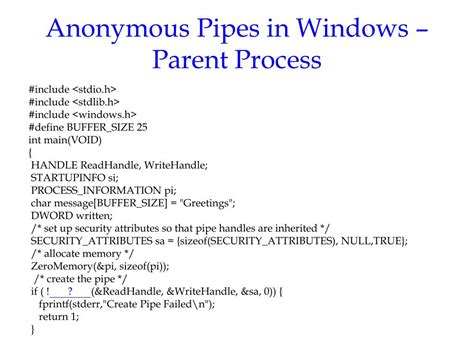 Ppt Exercise 2 Process Creationtermination And Interprocess