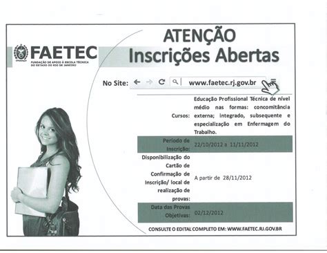 Participação Cidadã Inscrições para cursos na Faetec