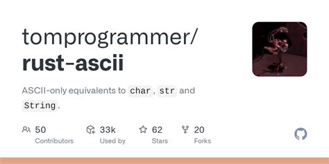 Github Tomprogrammerrust Ascii Ascii Only Equivalents To `char