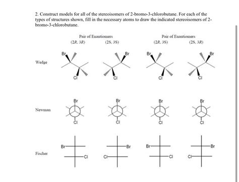 Solved 1 Construct Models For Both R 2 Chlorobutane And Its