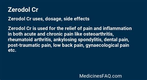 Zerodol Cr Uses Dosage Side Effects Food Interaction And Faq