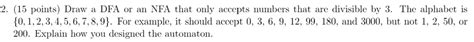 SOLVED Draw A DFA Or An NFA That Only Accepts Numbers That Are Divisible By 3 The Alphabet Is